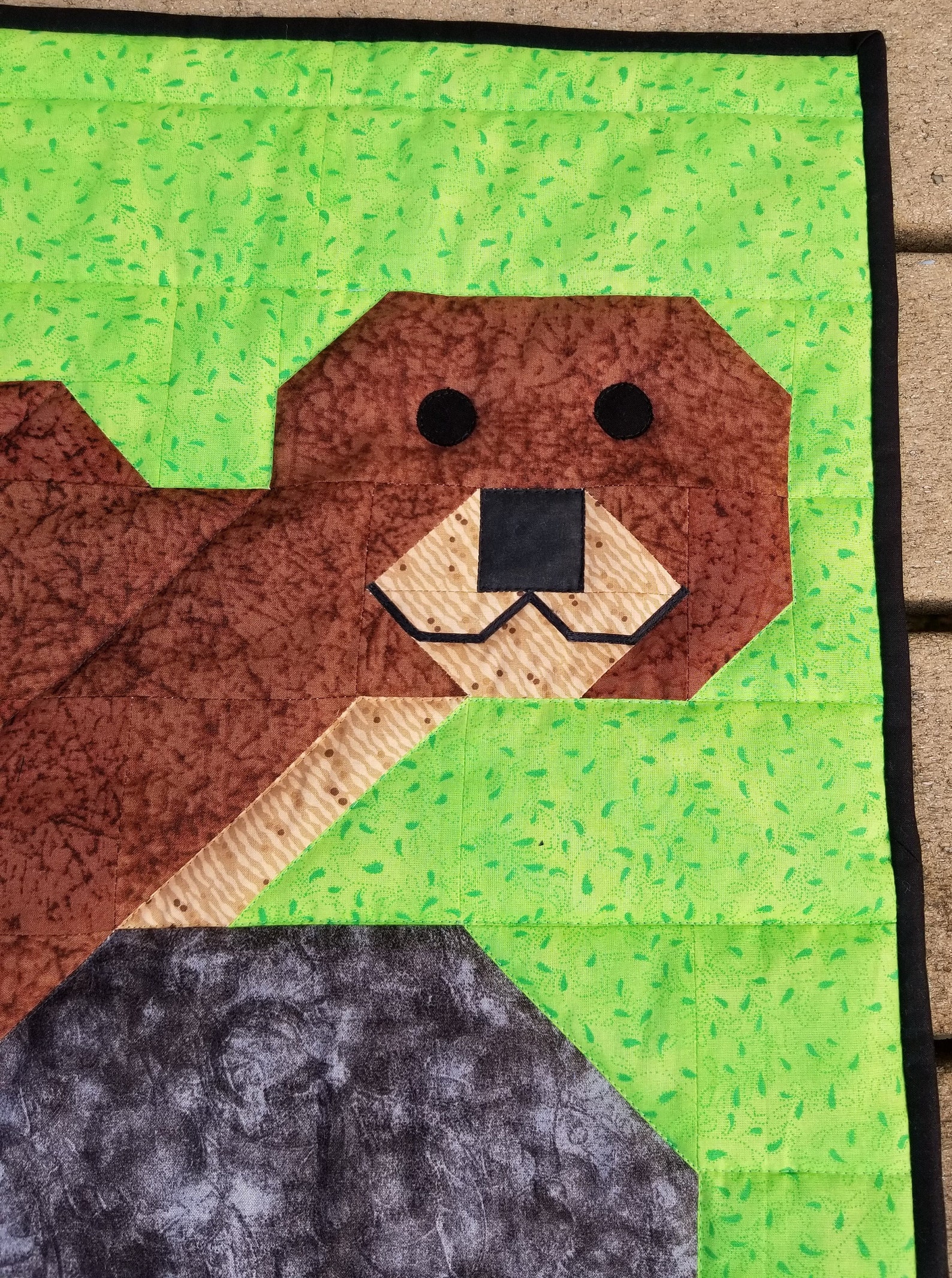 Otter Quilt Pattern in Multiple Sizes 39x45 Baby Small 26x30 | Etsy