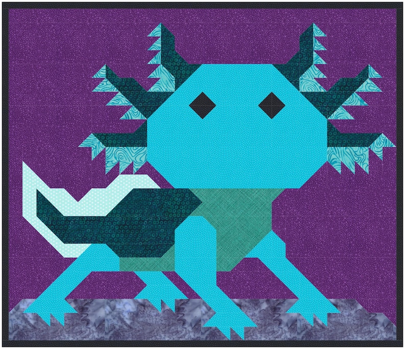 Axolotl Quilt Pattern With Multiple Sizes, Instant Download PDF - Etsy