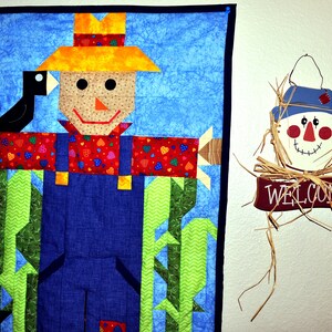 Scarecrow Quilt Pattern: 20x36 Inch Fall Wall Hanging (PDF Pattern) - Etsy