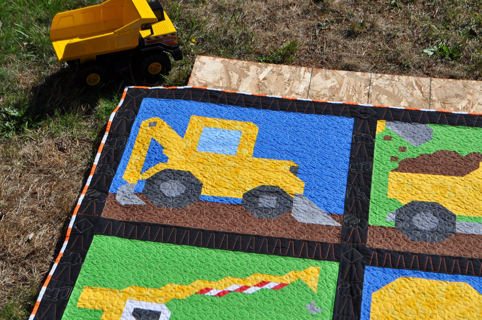 Construction Vehicles Twin Size Quilt Pattern 6 Construction | Etsy Canada