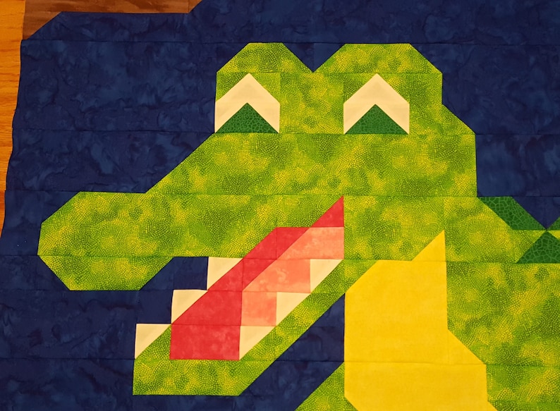 Alligator Quilt Pattern: Easy Beginner Design (PDF) - Etsy