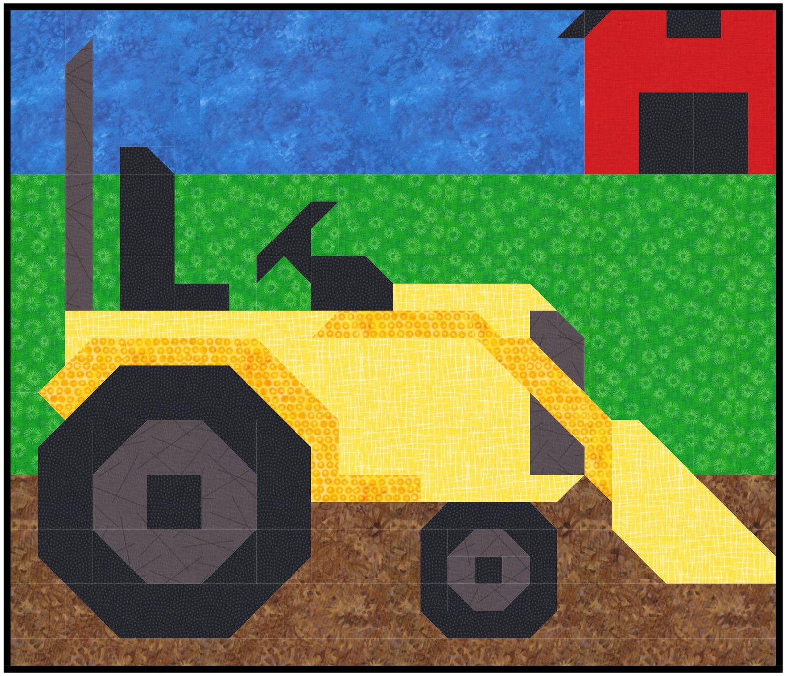 Tractor Quilt Pattern: Front Loader Design, Multiple Sizes (digital ...