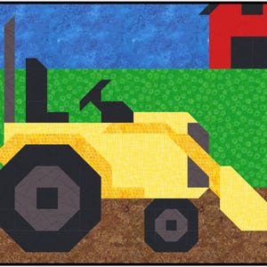 Tractor Quilt Pattern: Front Loader Design, Multiple Sizes (digital ...