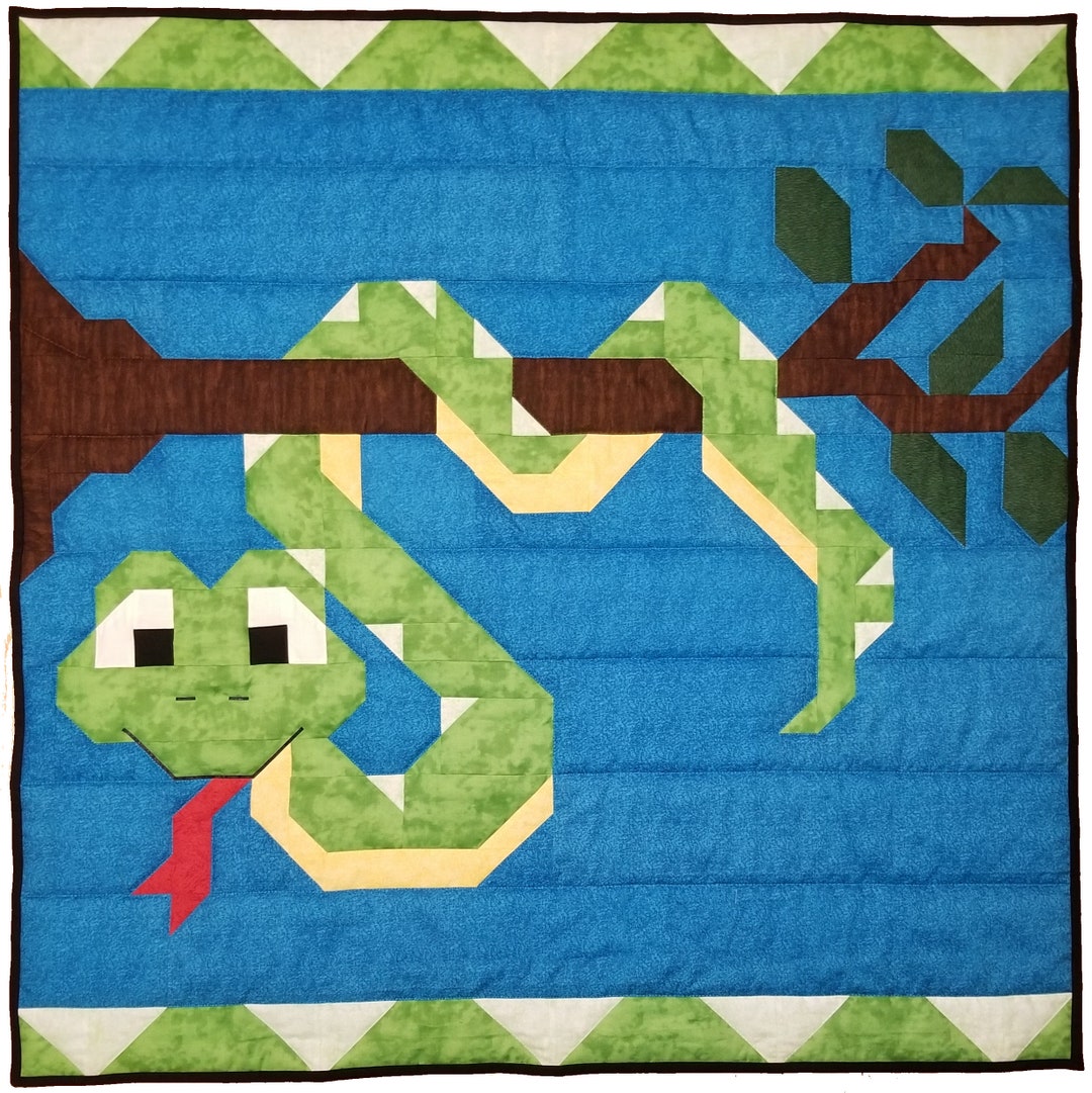 Snake Quilt Pattern, Easy Pieced Image Style (3 Sizes) - Etsy