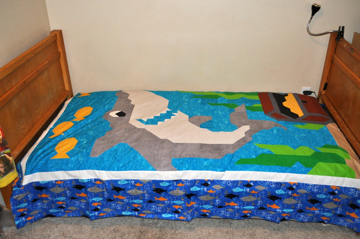 Shark Quilt Pattern for Twin Bed Instant Download PDF - Etsy UK
