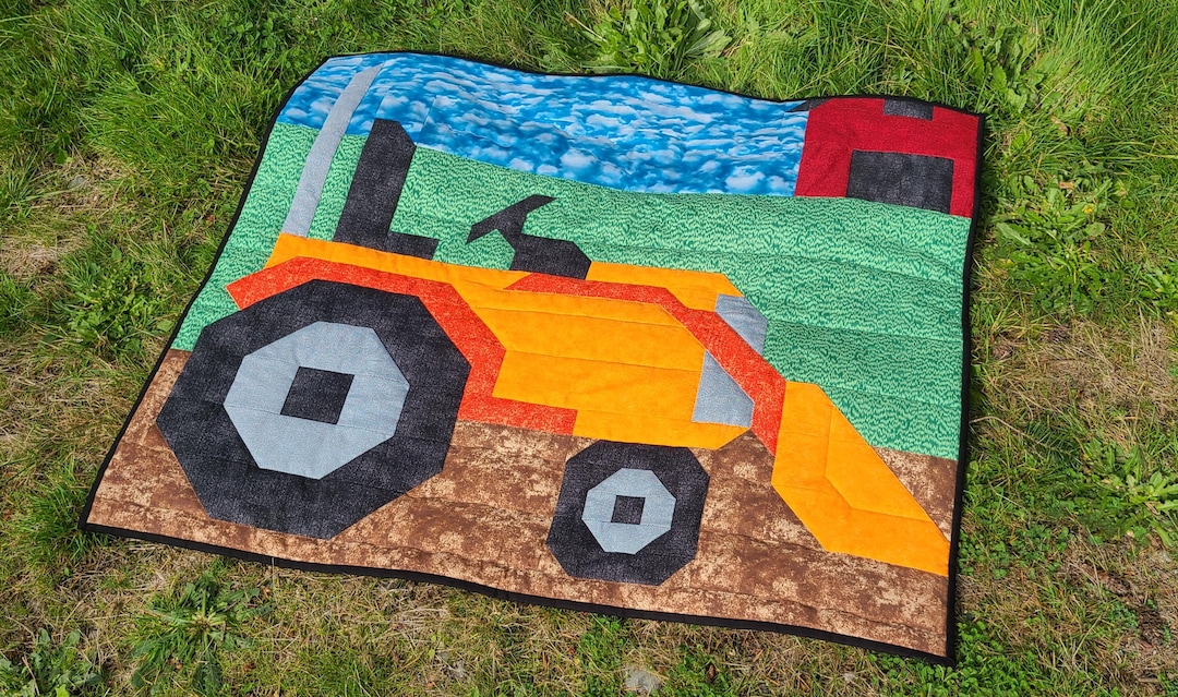 Tractor Quilt Pattern: Front Loader Design, Multiple Sizes (digital ...