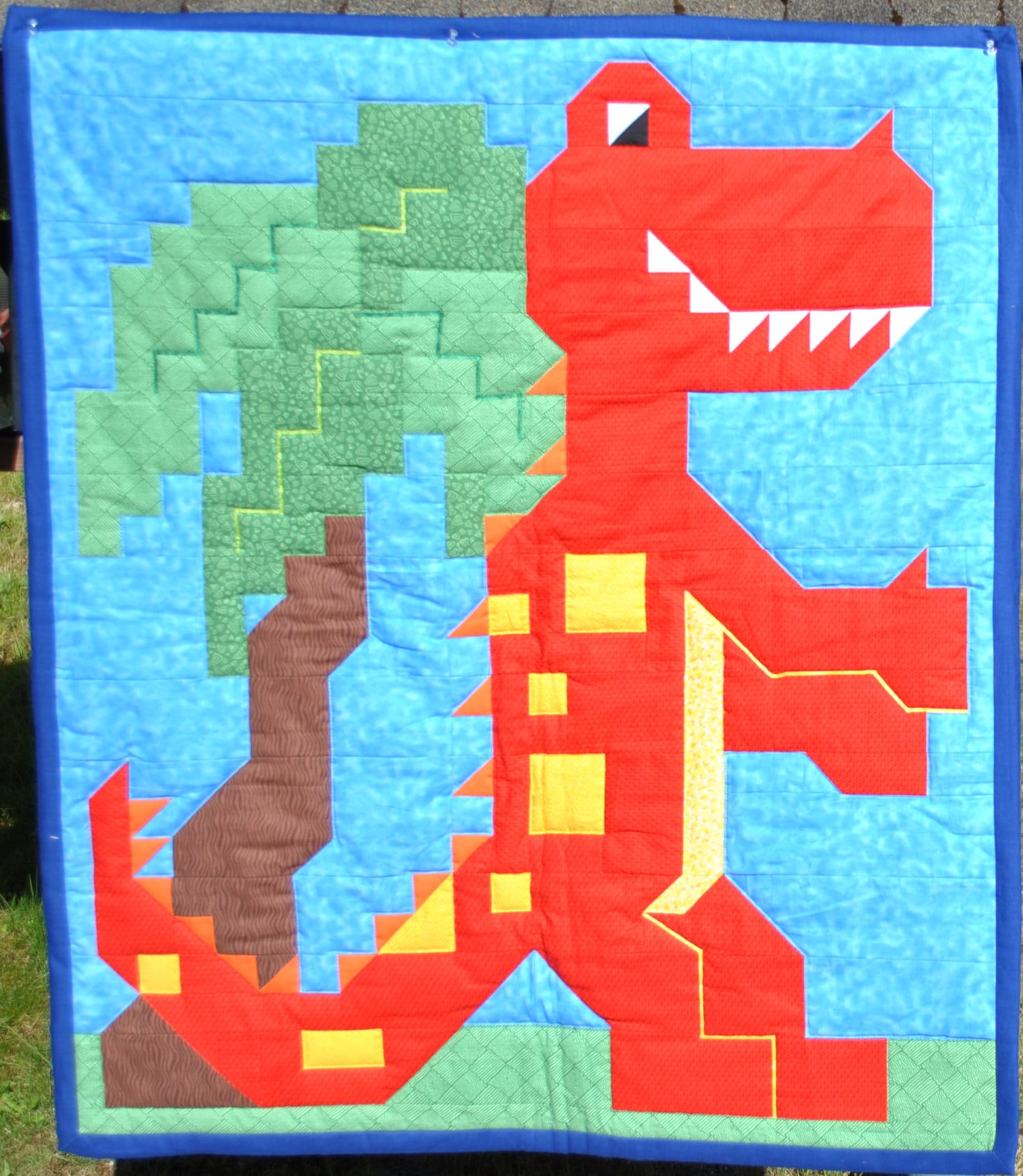 T-rex Quilt Pattern 3 Sizes: 36x42 24x28 48x56 Instant | Etsy UK