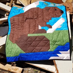 Beaver Quilt Pattern: Pieced Baby Quilt, Wall Hanging (PDF Download) - Etsy