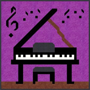 Piano Quilt Pattern With 3 Sizes: 36x36, 54x54, 72x72, Instant Download ...