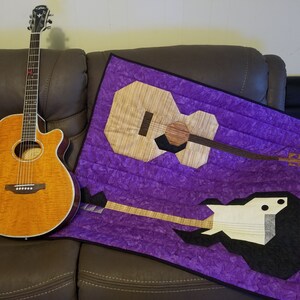 Guitar Quilt Pattern: 3 Sizes, Music Lover Gift (PDF Pattern) - Etsy