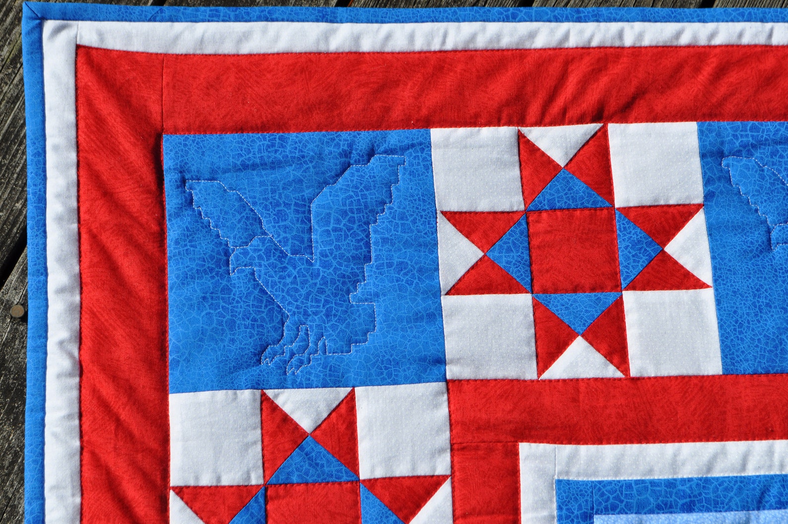 Eagle Quilt Pattern Finished Size 66x60 6 Inch Ohio Star | Etsy