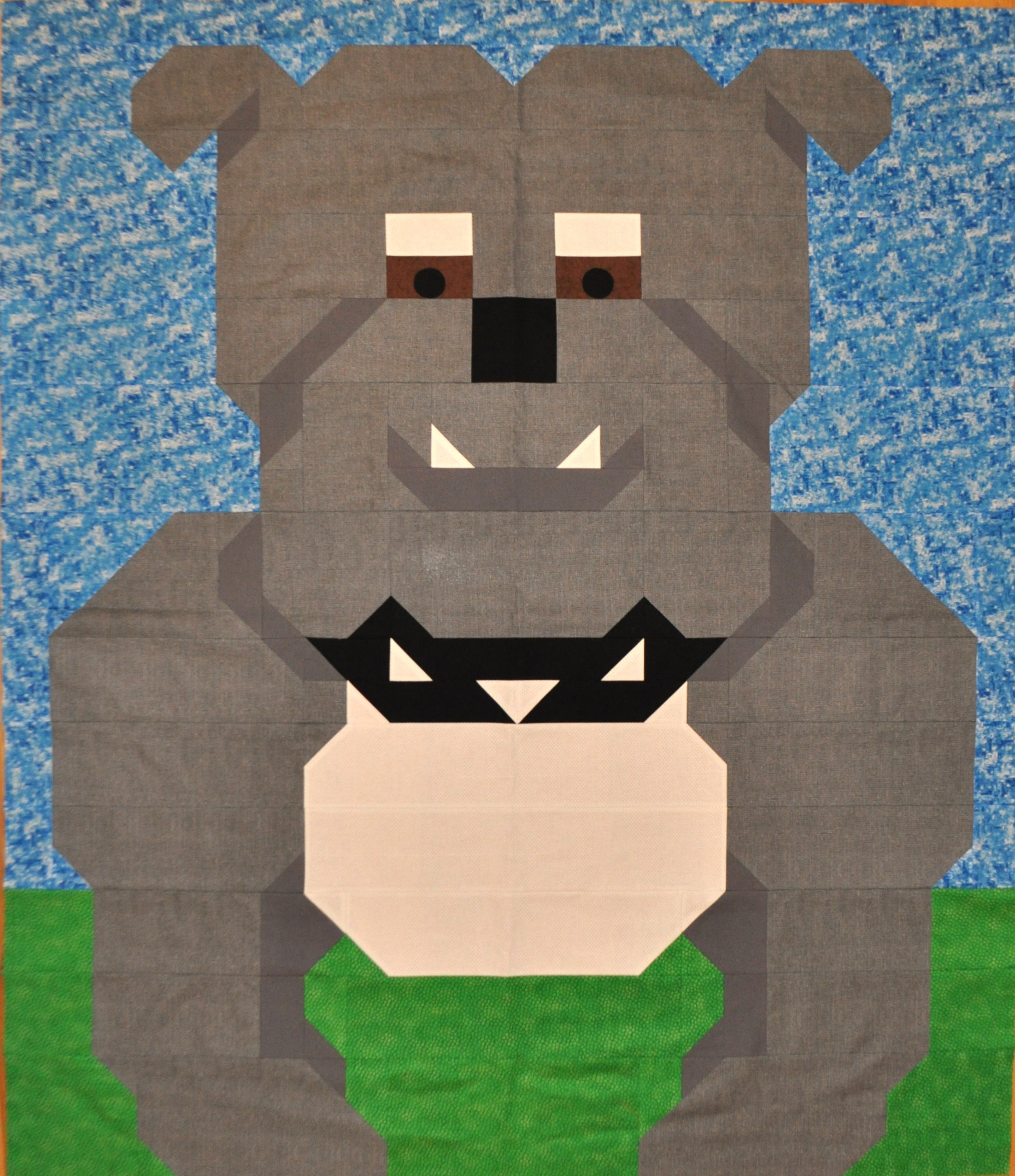 Bulldog Quilt Pattern with Multiple Sizes: 36x42 24x28 | Etsy