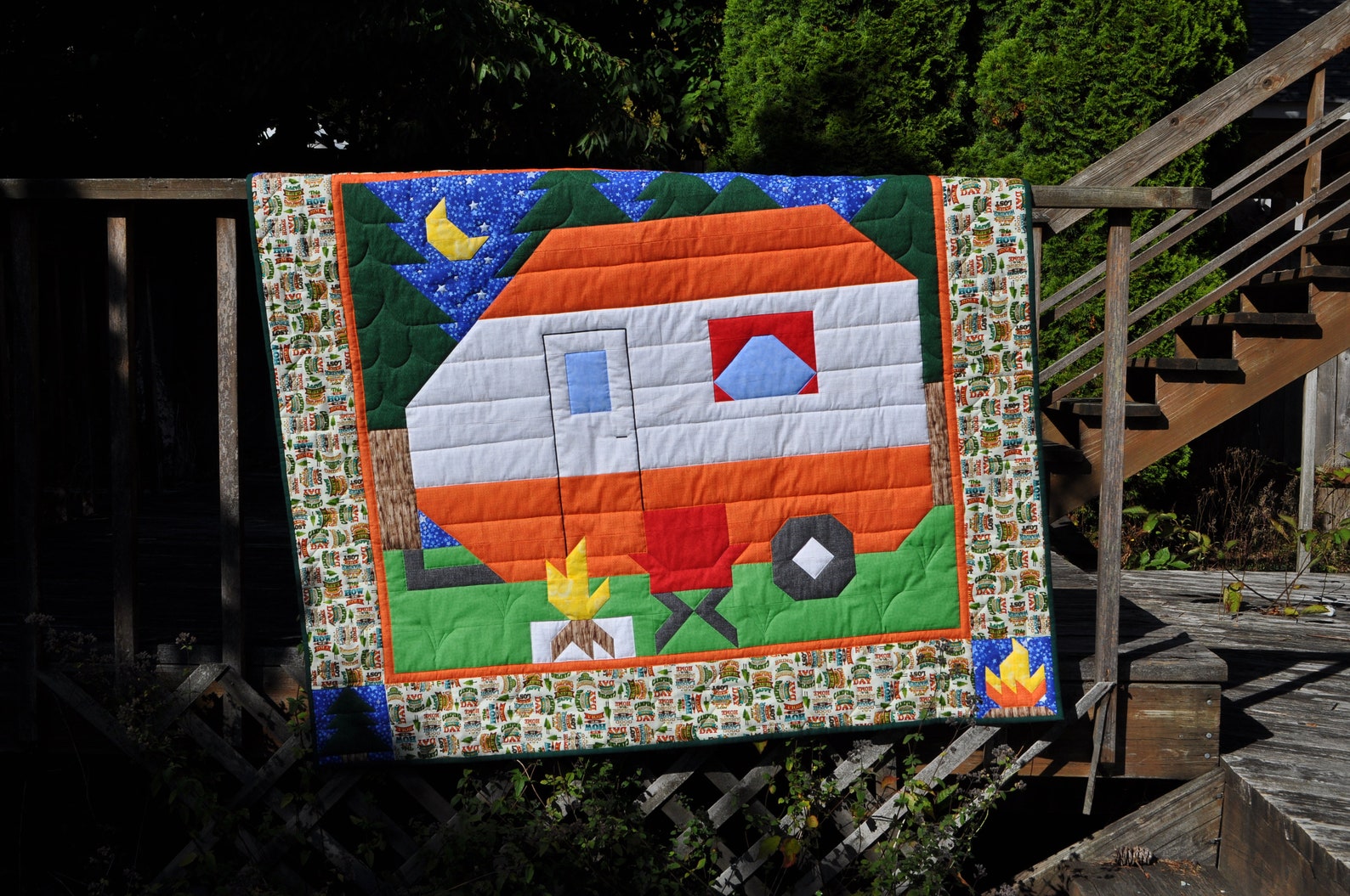 Happy Camper Quilt Pattern: Camping Trailer Design (PDF Pattern) - Etsy