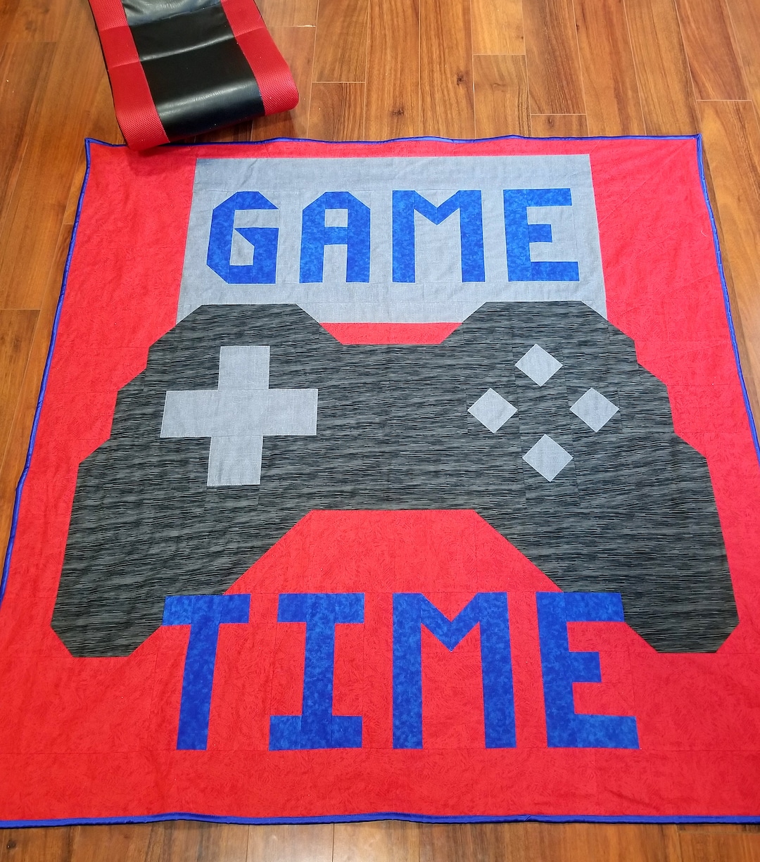 Game Time Quilt Pattern, 3 Sizes: 56x56, 42x42, and 28x28, Gaming Lap ...
