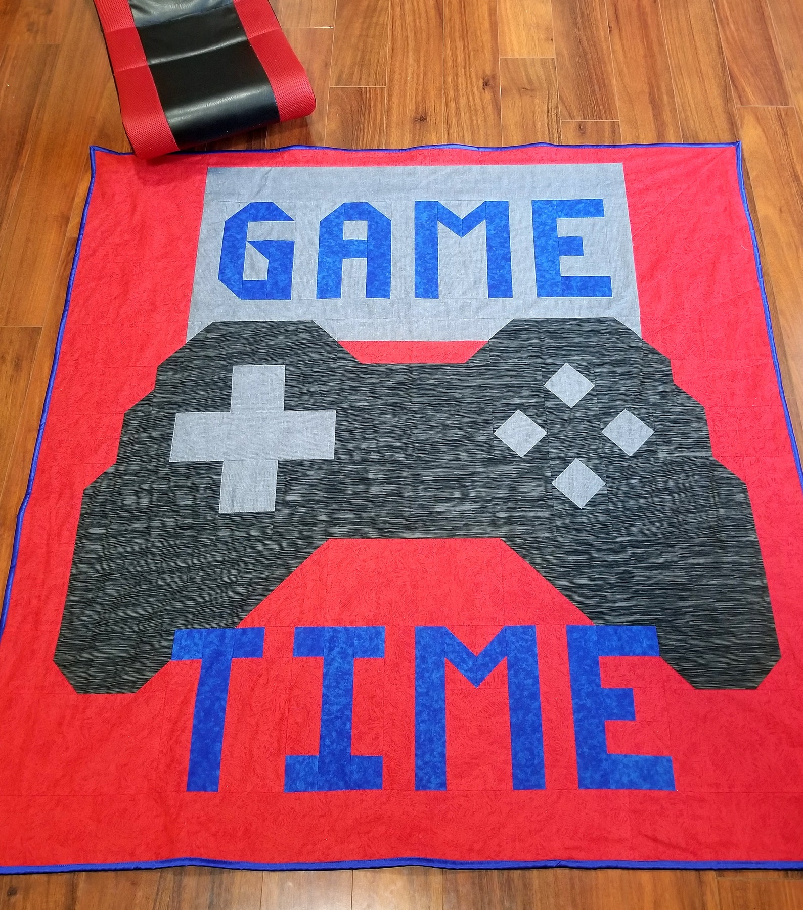 Game Time Quilt Pattern, 3 Sizes: 56x56, 42x42, and 28x28, Gaming Lap ...