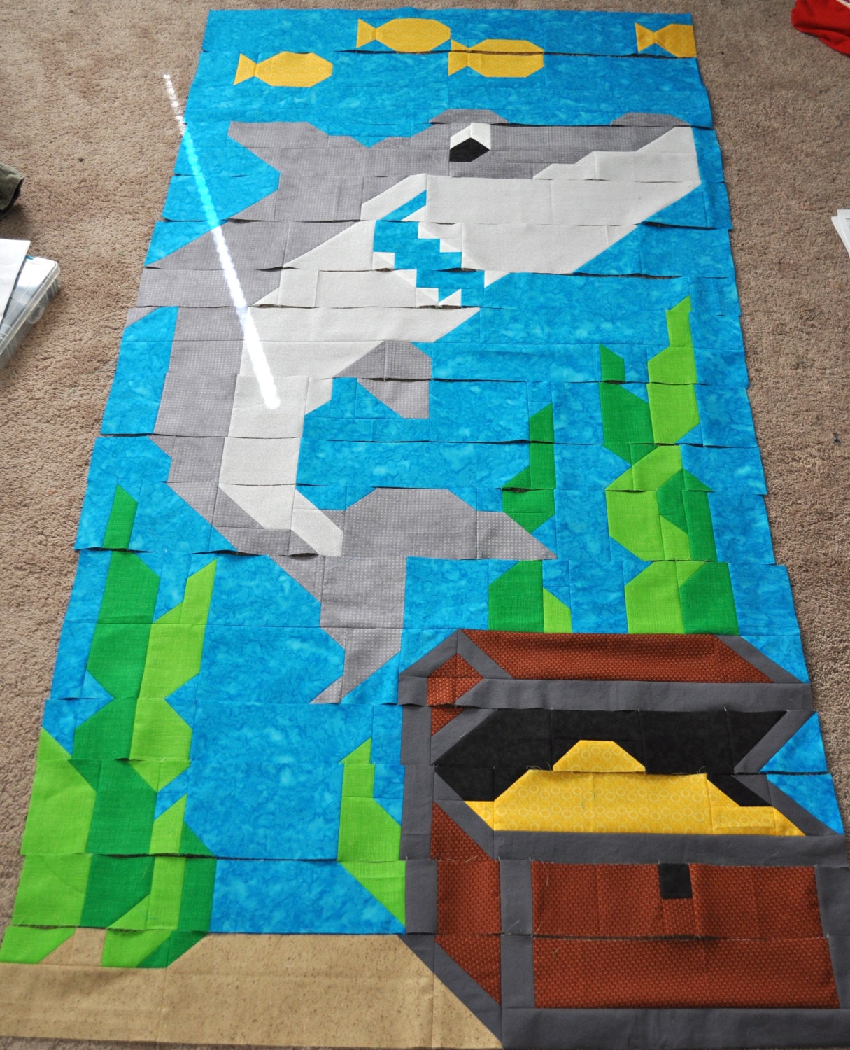 Shark Quilt Pattern for Twin Bed Instant Download PDF - Etsy UK