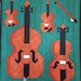 Music Themed Quilt Pattern Featuring Orchestra String Instruments ...