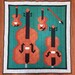 Music Themed Quilt Pattern Featuring Orchestra String Instruments ...