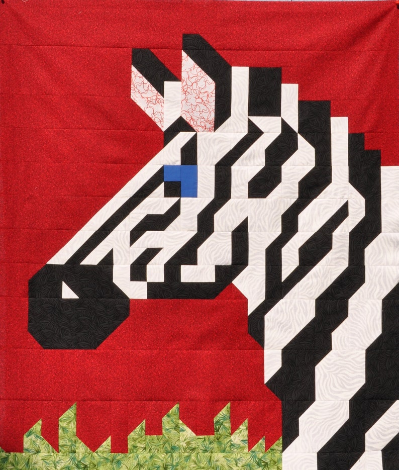 Zebra Quilt Pattern in Multiple Sizes Instant Download PDF - Etsy
