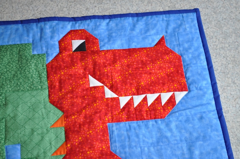 T-rex Quilt Pattern 3 Sizes: 36x42 24x28 48x56 Instant - Etsy UK