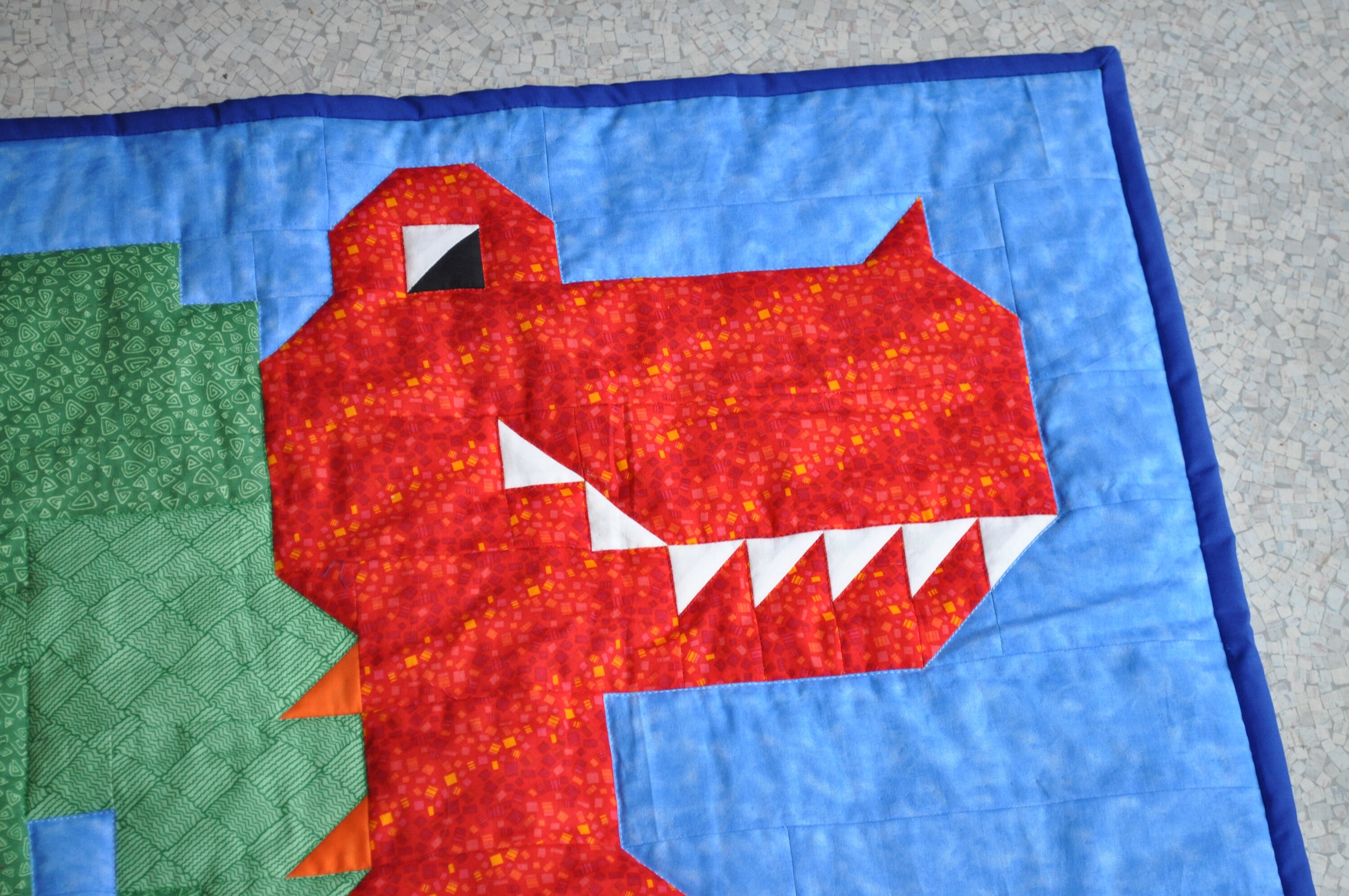 T-rex Quilt Pattern 3 Sizes: 36x42 24x28 48x56 Instant | Etsy UK