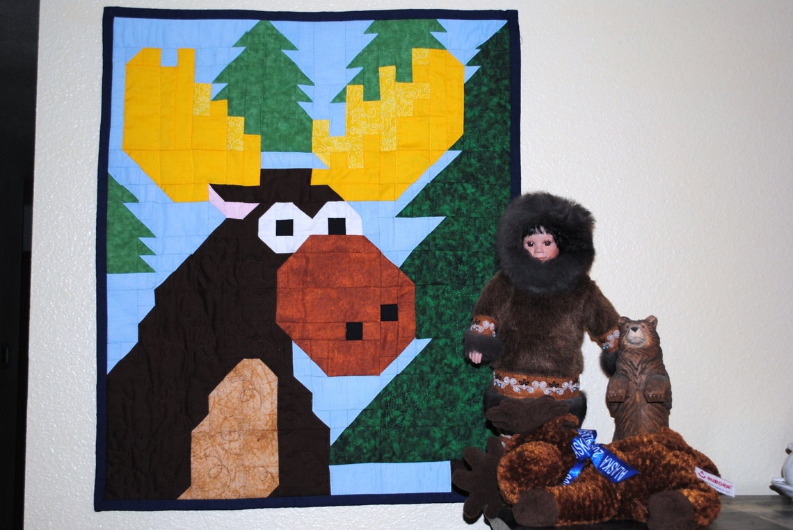 Moose Quilt Pattern PDF Instant Download Multiples Sizes for - Etsy Canada