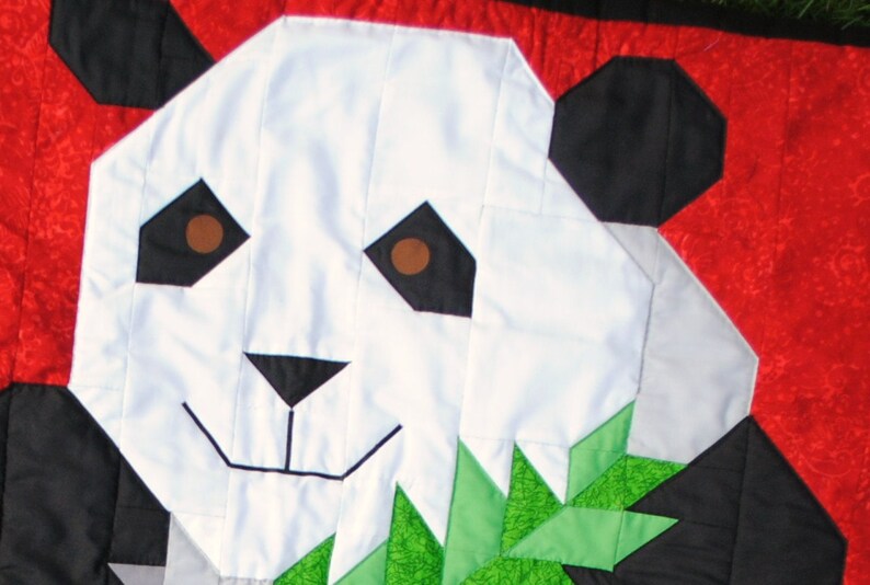 Panda Quilt Pattern With 3 Sizes: 36x42 Baby 24x28 Wall and | Etsy