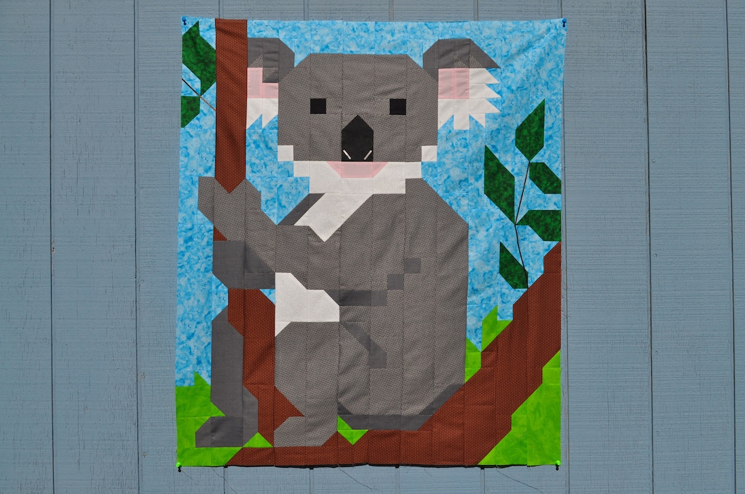 Koala Baby Quilt Pattern: Easy Pieced Design, 3 Sizes (PDF Download) - Etsy