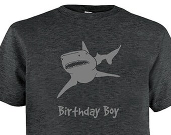 Shark Birthday Boy Tshirt Kids Shark Birthday Shirt Tee | Etsy