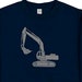 Digger Backhoe Truck Sweatshirt - Kids Excavator Shirt - Back Hoe Long ...