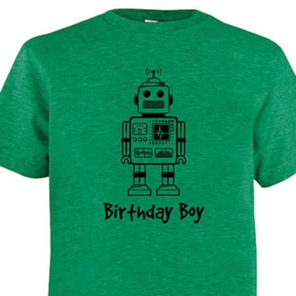 Robot Birthday Shirt - Etsy