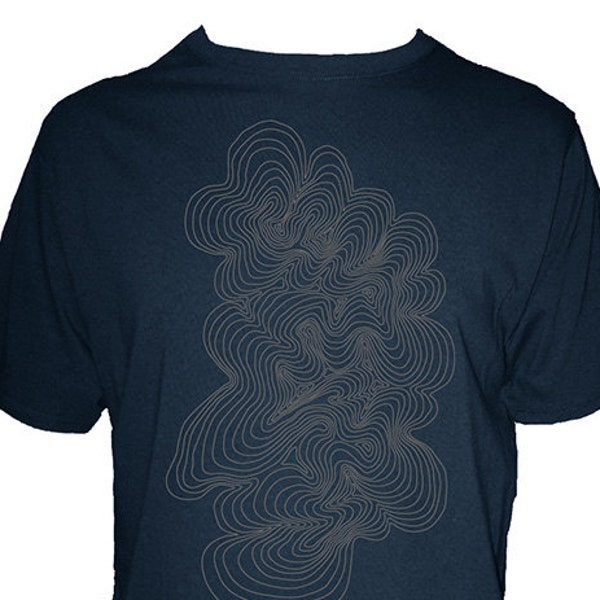 Topographical Map Tshirt - Etsy