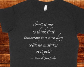 Anne of Green Gables Girls Shirt Tomorrow is a New Day With | Etsy