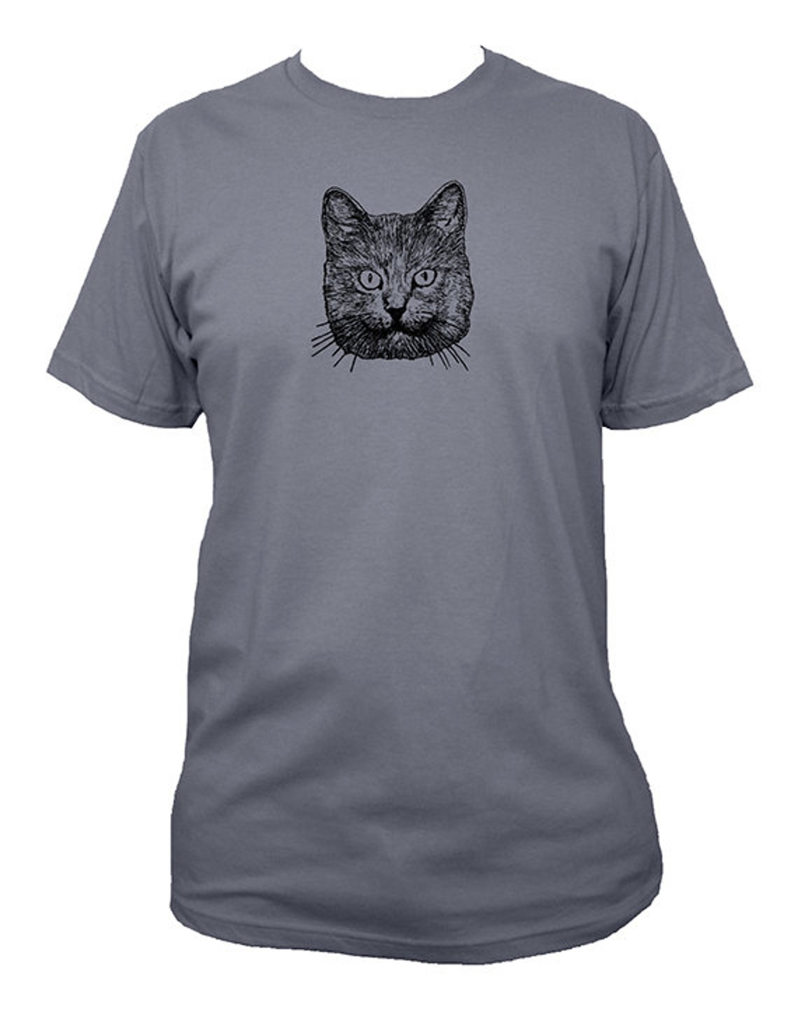 Cat Shirt Mens Cat Shirt 5 Colors Available Mens Cotton | Etsy