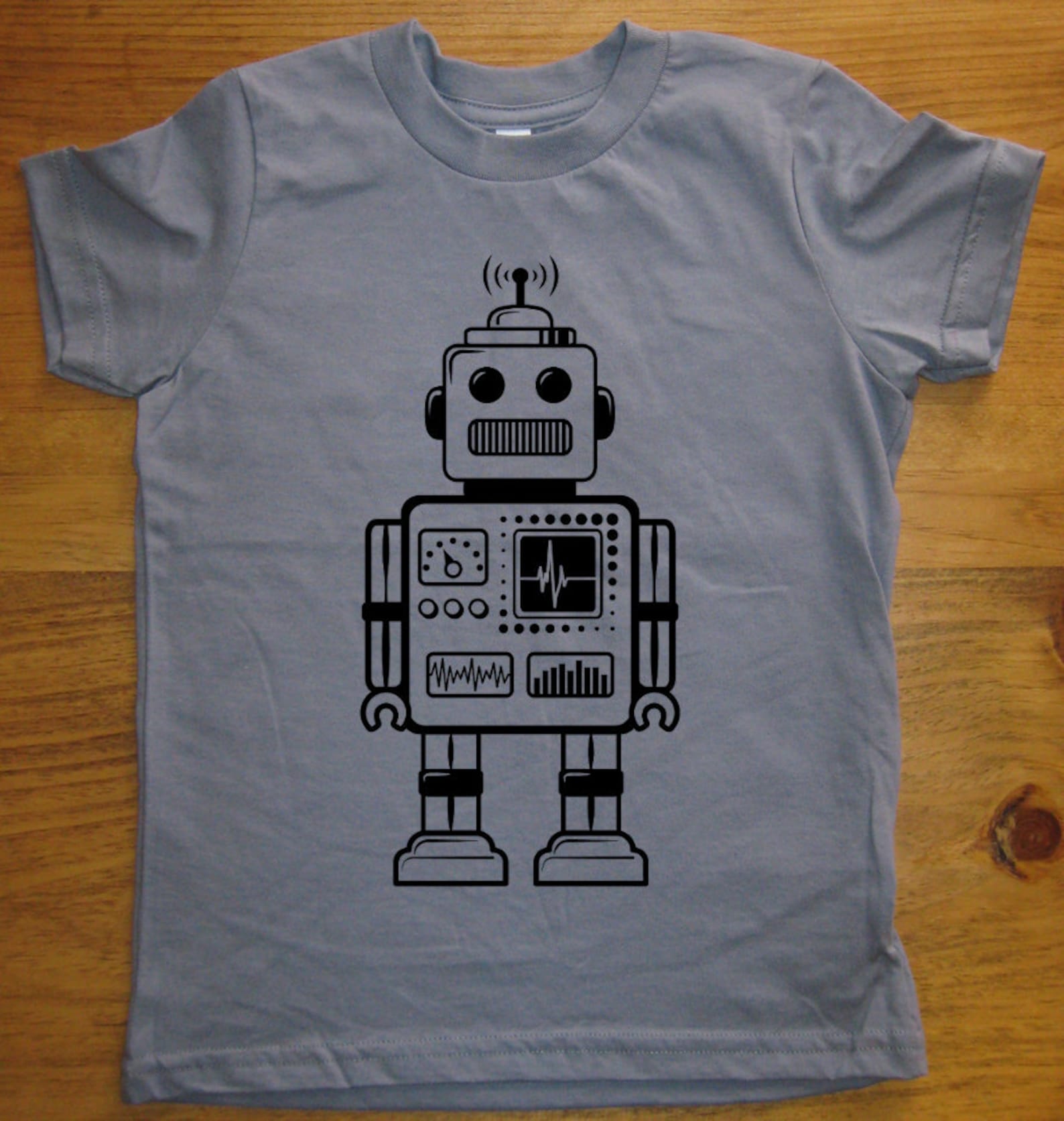 Robot Shirt Retro Robot Kids T Shirt 8 Colors Available - Etsy