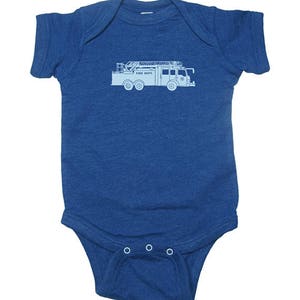 Fire Engine Baby Boy Shirt - Fire Truck Baby Shirt - Baby Shirt - 3-6 ...