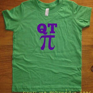 Q T Pi Shirt - I Love Math Pi Day T Shirt - 8 Colors Available - Kids ...