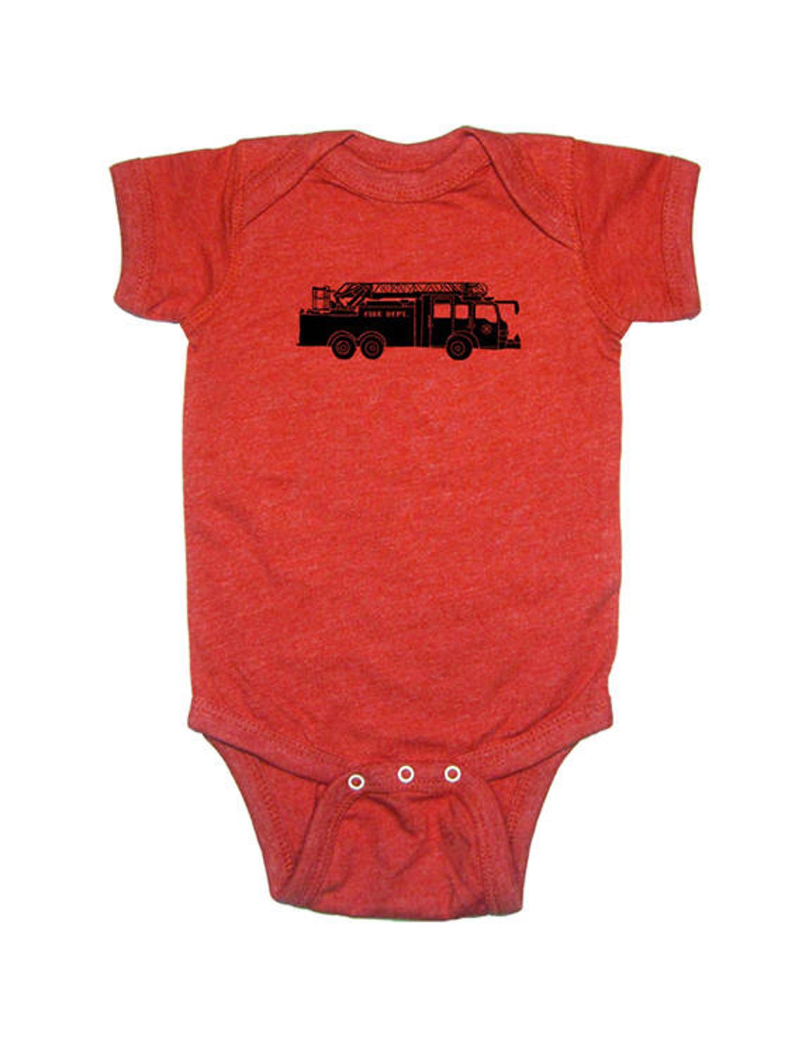 Fire Engine Baby Boy Shirt Fire Truck Baby Shirt Baby - Etsy