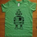 Robot Shirt Retro Robot Kids T Shirt 8 Colors Sizes 2T - Etsy