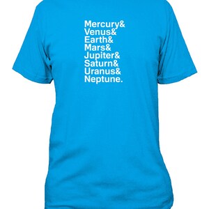 Planets Solar System Shirt - Mens Shirt - Mercury Venus Earth Mars ...