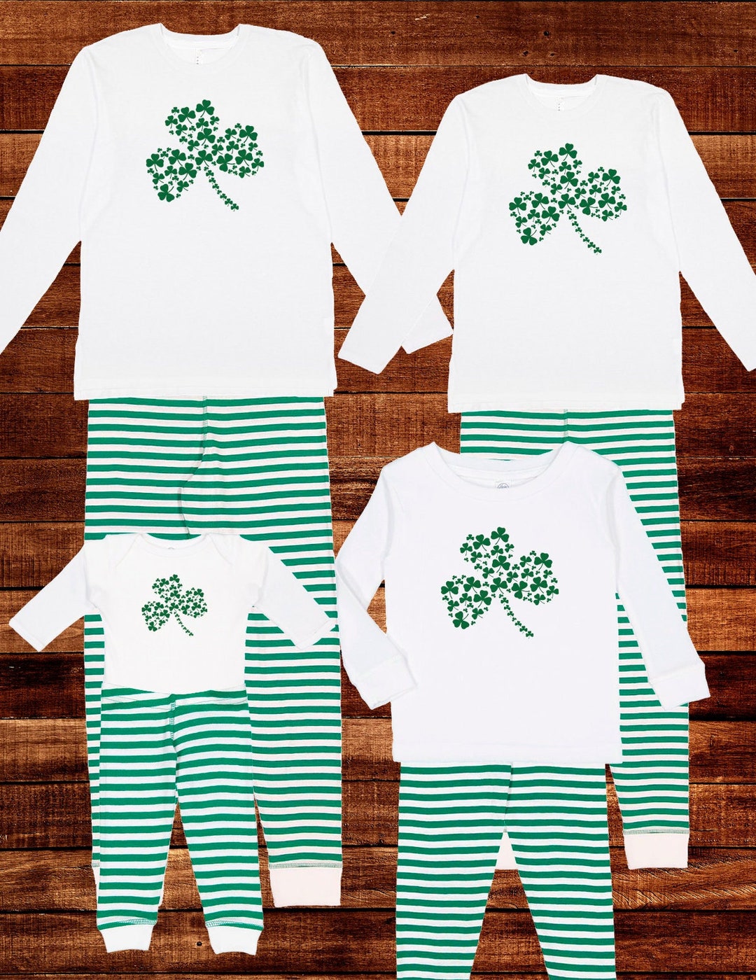 Family Matching Pajamas Irish Shamrock of Shamrocks St. Patricks Day ...