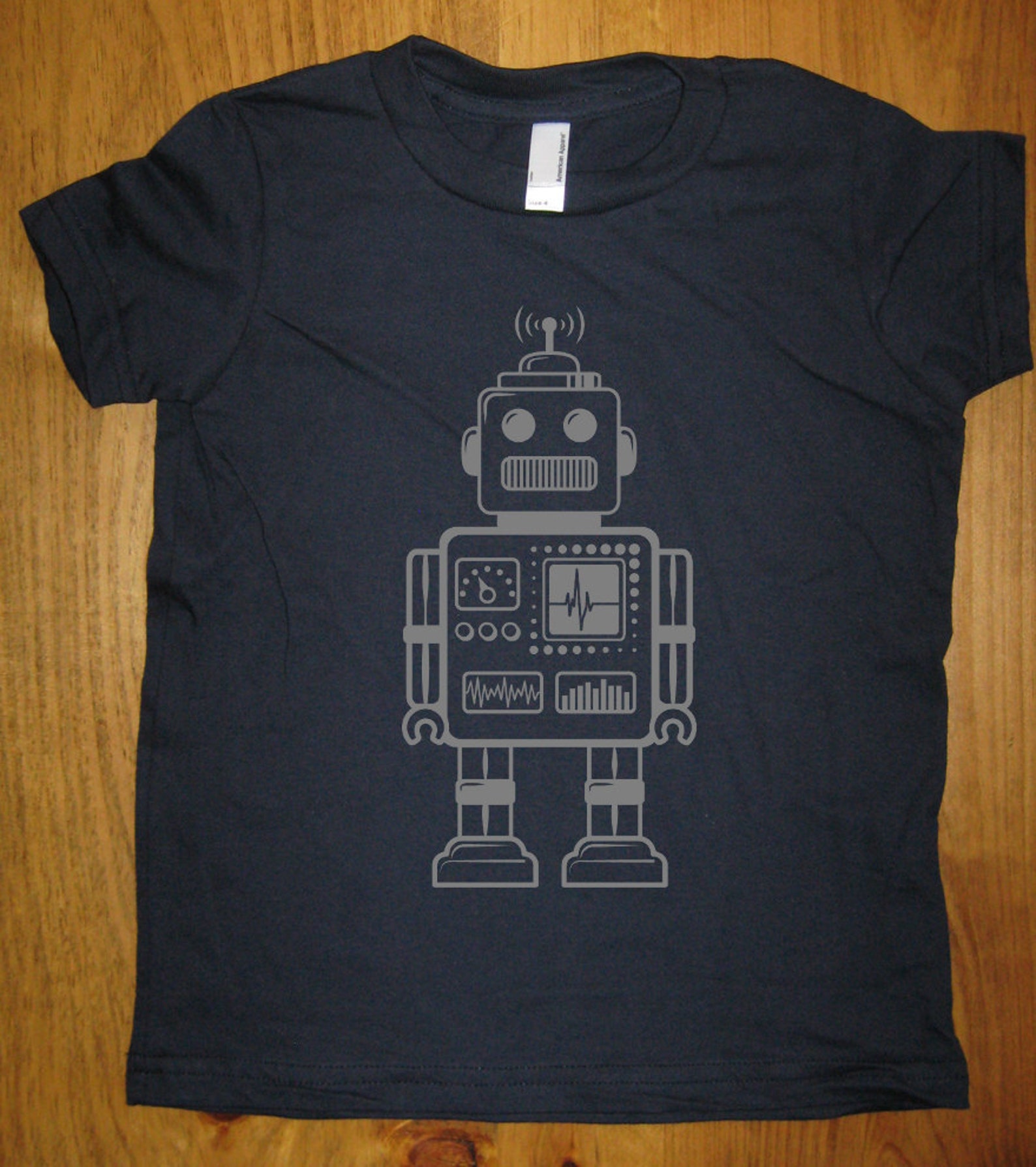 Robot Shirt Retro Robot Kids T Shirt 8 Colors Available - Etsy
