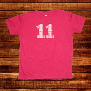 Birthday Shirt - Eleventh Birthday Number 11 - Kids Tshirt - Tee ...