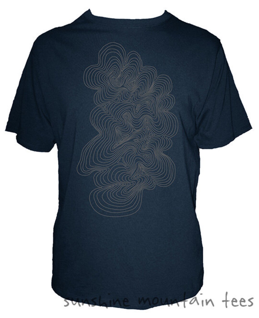 Mens Geometric Topographical Map Shirt - Mens T Shirt - Geometric Lines ...