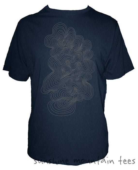 Mens Geometric Topographical Map Shirt Mens T Shirt | Etsy