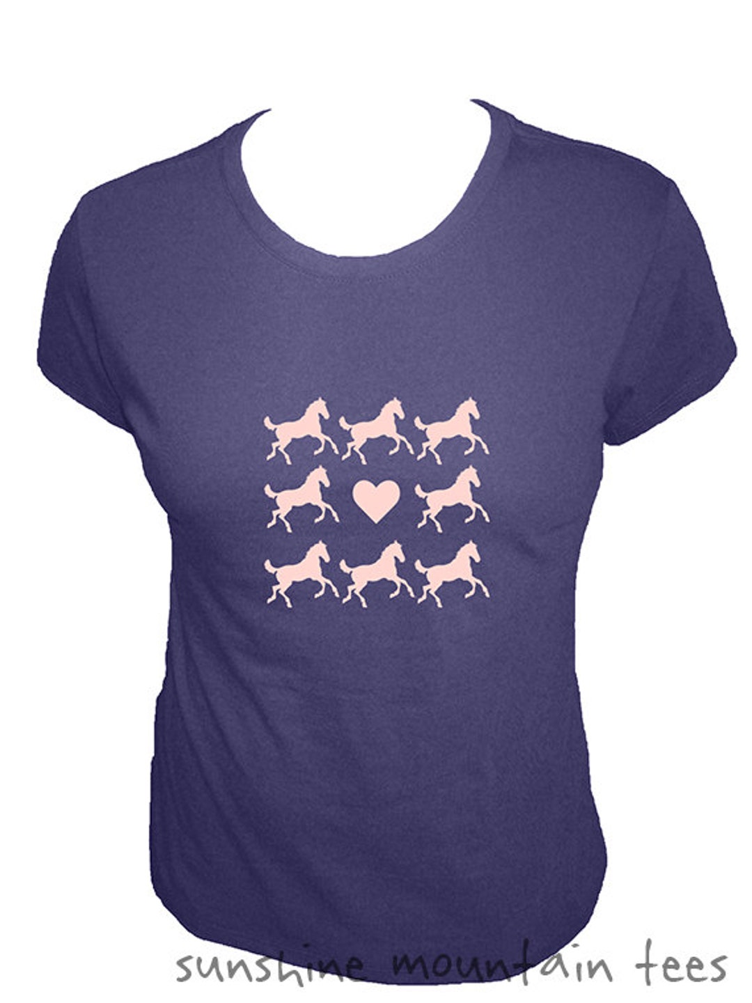 Womens Horse Shirt - Cute Horse Tshirt - Womens Organic Bamboo and ...