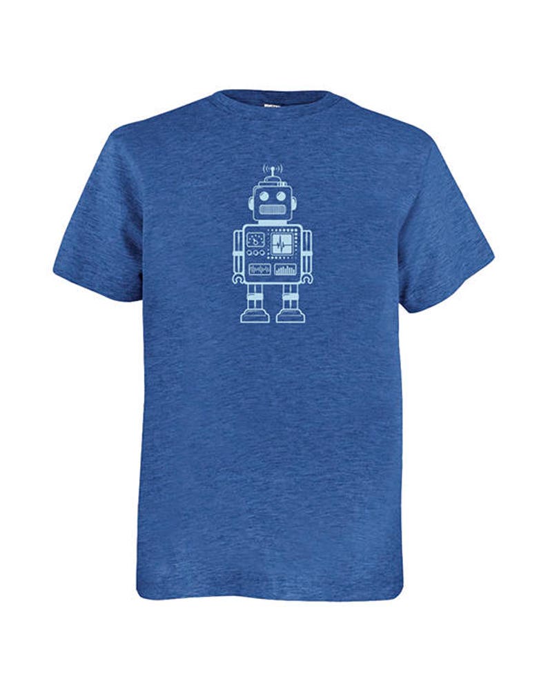 Robot Shirt Retro Robot Kids T Shirt Multiple Colors - Etsy