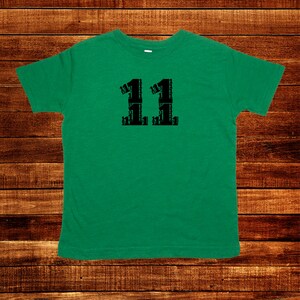Birthday Shirt - Eleventh Birthday Number 11 - Kids Tshirt - Tee ...