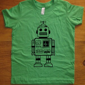 Robot Shirt - Retro Robot Kids T Shirt - 8 Colors Available - Sizes 2T ...