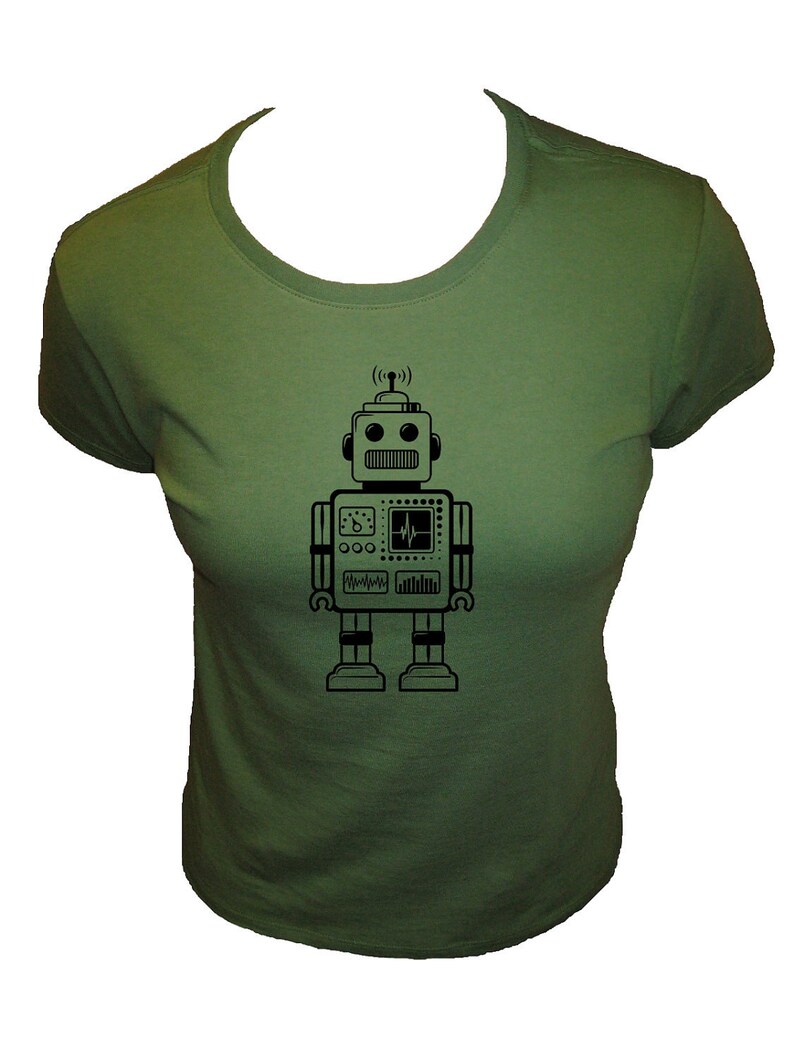 Womens Robot Shirt Robot T Shirt Geekery 4 Colors | Etsy